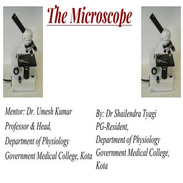 The microscope final structure and functions | PPTX | Eye and Vision ...