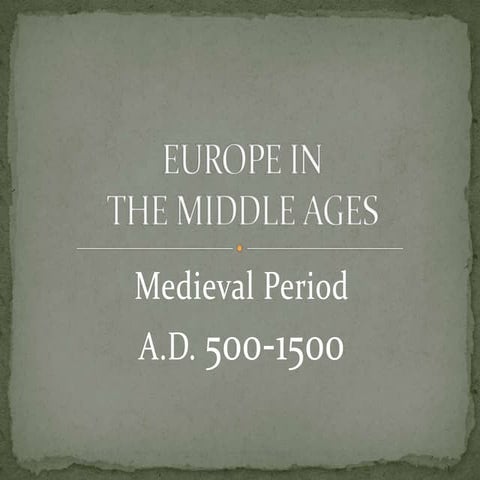 The middle ages intro | PPTX
