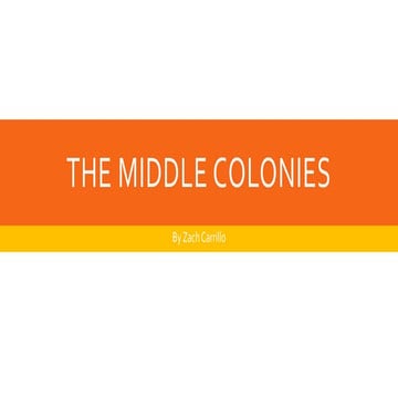 The middle colonies | PPT