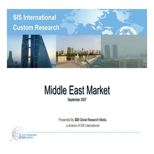 The Middle East Market SIS International Research | PDF