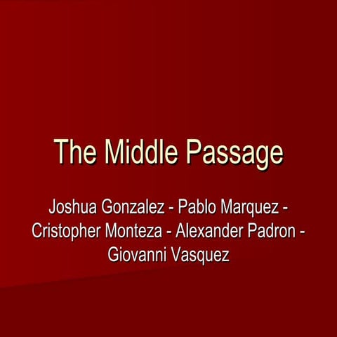 The middle passage | PPT