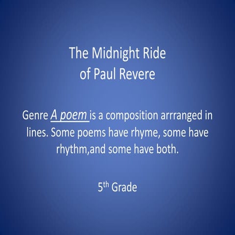 The midnight ride of paul revere | PPTX