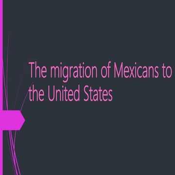 CAMBRIDGE AS GEOGRAPHY - CASE STUDY: MEXICAN MIGRATION TO USA | PPTX