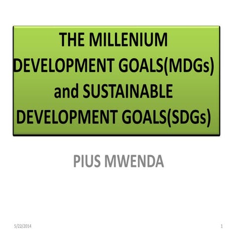 The Millenium Development Goals | PDF