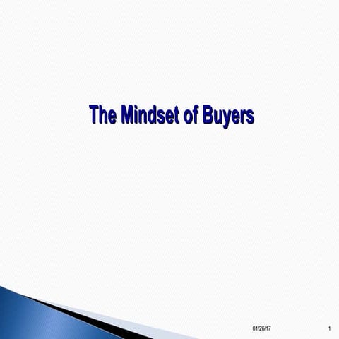 The mindset of buyers | PPT