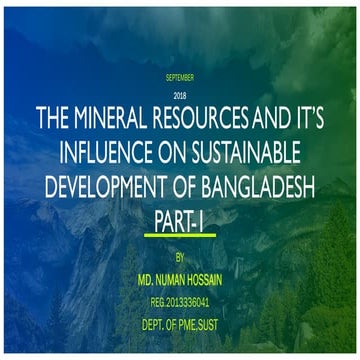 The mineral resources of bangladesh part 1 | PDF