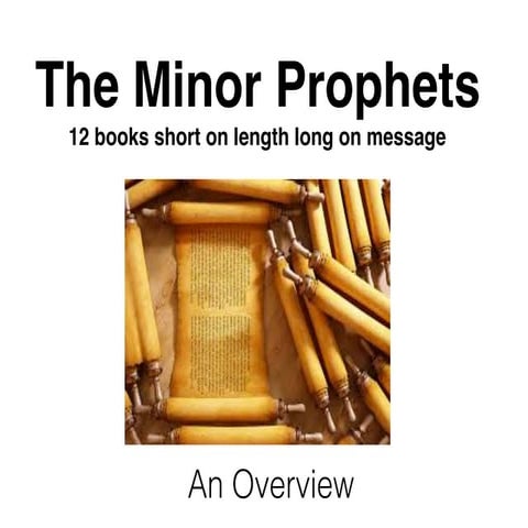An overview of the minor prophets | PPTX