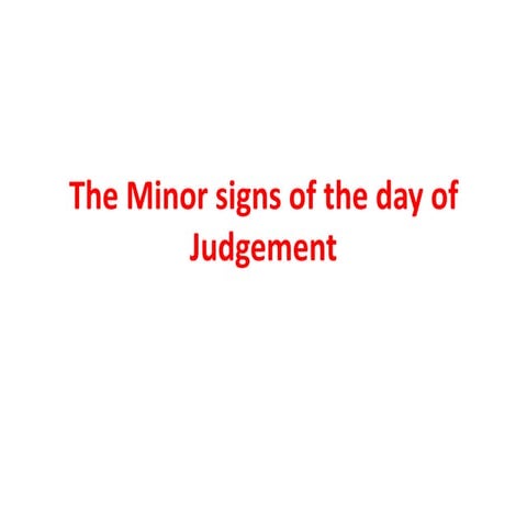 The minor signs of the day of judgement | PPSX