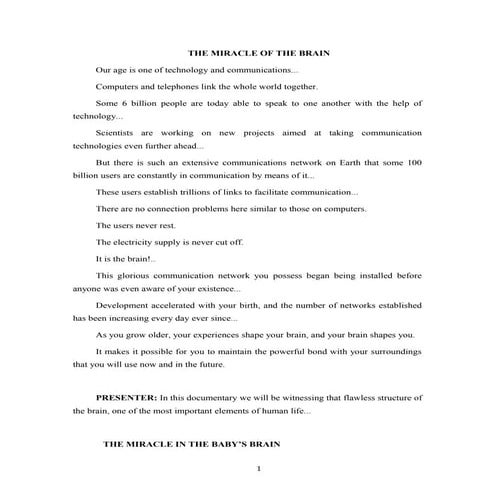 The miracles of the brain. english | DOC