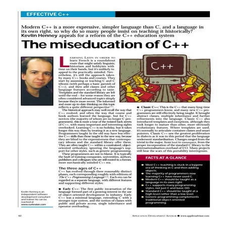 The Miseducation of C++ | PDF | Programming Languages | Computing