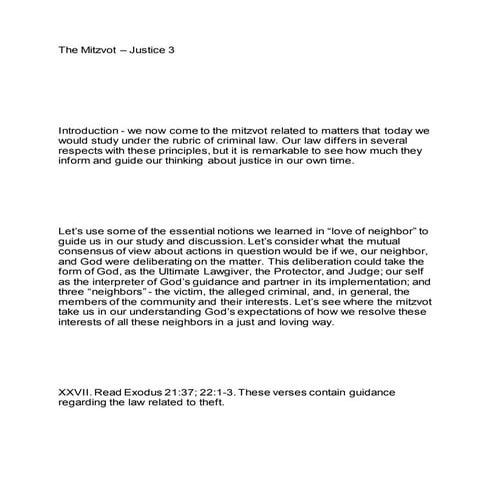 The Mitzvot-Justice 3 | PDF