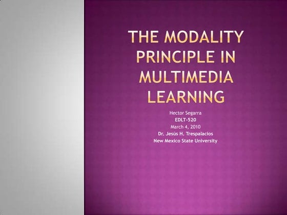 Multimedia and Contiguity Principles | PPT