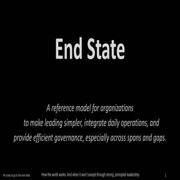 End State: Five steps to success for complex organizations | PPTX
