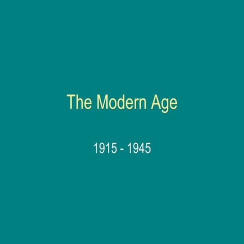 The Modern Age | PPT