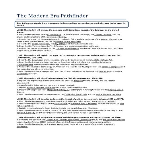 The modern era pathfinder | PDF
