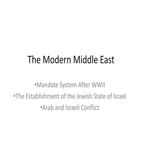 The modern middle east | PPTX