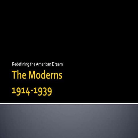 Introduction to Modern Literature 1900-1950 | PPTX