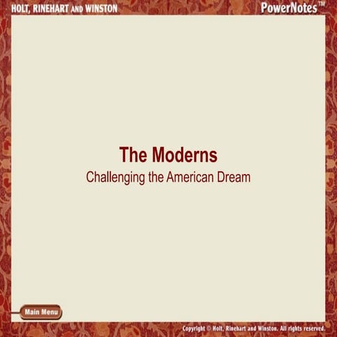 The moderns power point | PPT