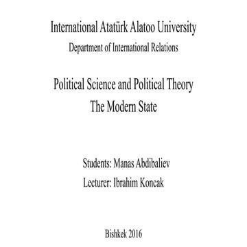 The modern state | PPTX