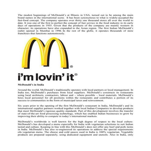 MC-DONALD HISTORY | PDF
