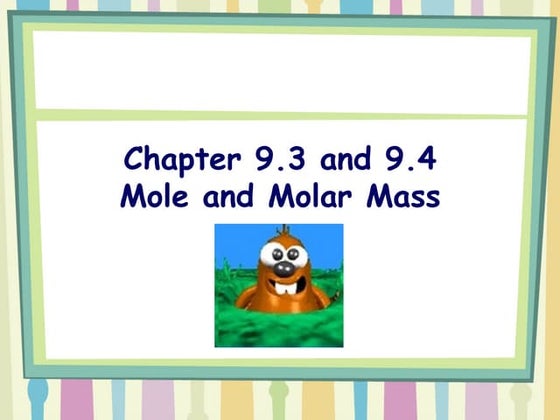 The Mole Ar And Mr | PPT