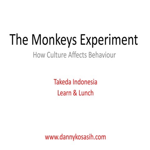 The monkey experiment | PPTX