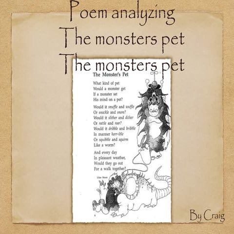 The monsters pet | PPT