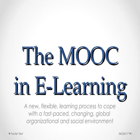 The MOOC in eLearning | PPT