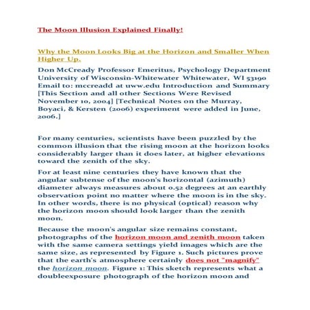 The moon illusion explained finally | DOCX