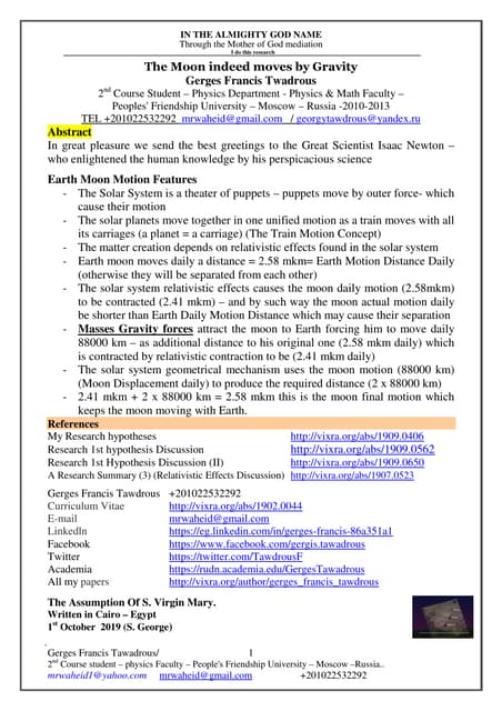 The moon orbital motion | PDF