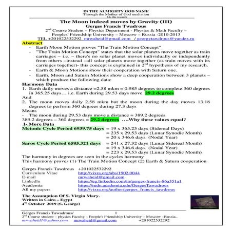 Solar system motion analysis (i) | PDF