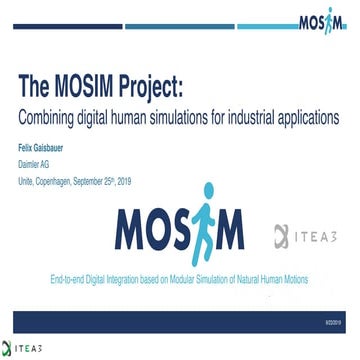 The MOSIM project: combining digital human simulations - Unite Copenhagen 2019 | PDF ...
