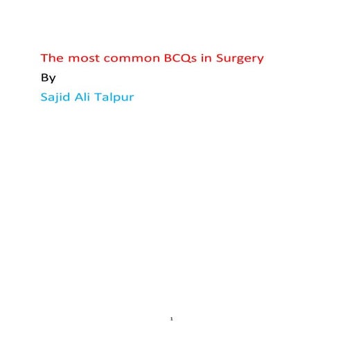 The most common bcqs in surgery | DOCX