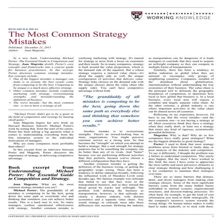 The most common strategy mistakes | PDF