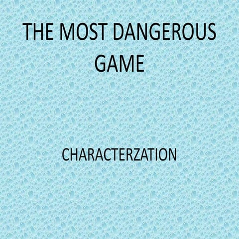 Most dangerous game_-_map | PPT
