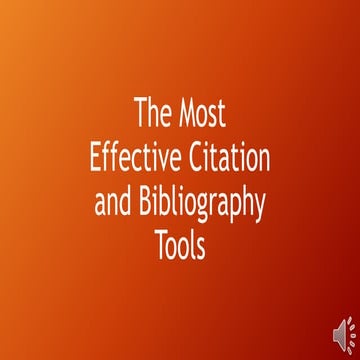 Citation management tools 1 | PPTX
