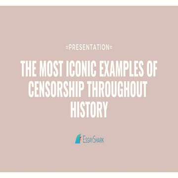 The Most Iconic Examples of Censorship | PDF