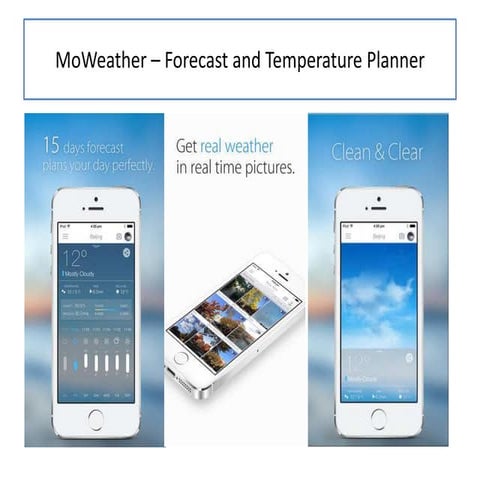 The most innovative weather app -MoWeather | PPTX