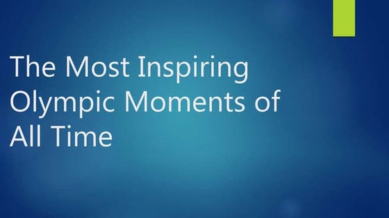 Top 10 Moments of Olympic Sportsmanship | PDF