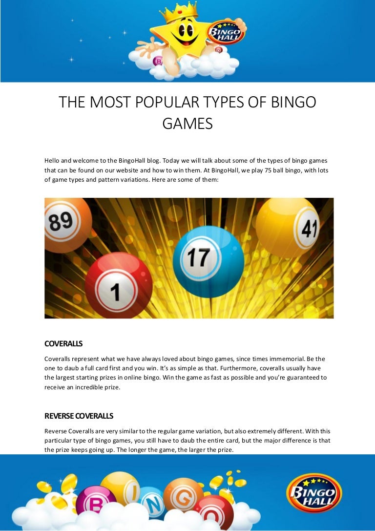 The Most Popular Types Of Bingo Games The Most Popular Types Of Bingo Games