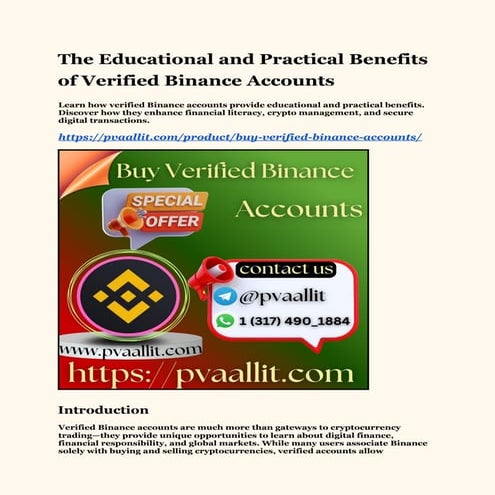 The Most Trusted Platforms for Verified Binance Accounts ....docx