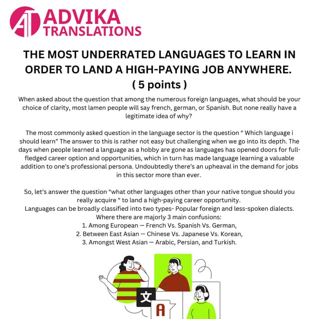THE MOST UNDERRATED LANGUAGES TO LEARN IN ORDER TO LAND A HIGH-PAYING ...