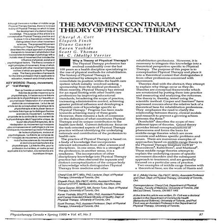The movement continuum theory cott finch et al | PDF