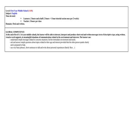 The ms1 ms2 & ms3 annual learning plans June 2107 | PDF