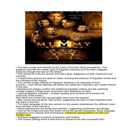 The mummy returns analysis | PDF