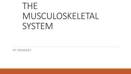 Muscoloskeletal System- Science Grade 6.pptx | Bone and Joint ...