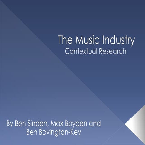 The Music Industry - Contextual Research | PPTX