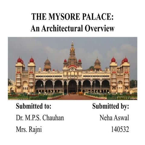 MYSURU PALACE ARCHITECTURE | PPTX