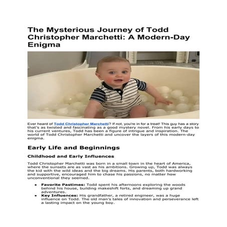 The Mysterious Journey of Todd Christopher Marchetti_ A Modern-Day ...