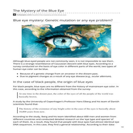 The mystery of the blue eye | PDF